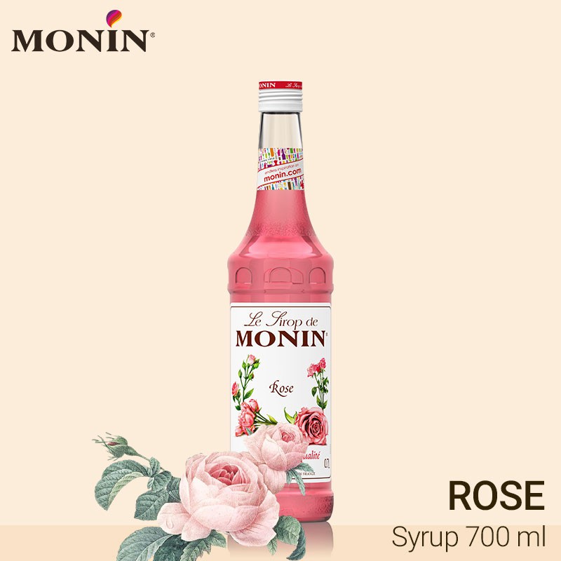 MONIN Rose Syrup 700ml น้ำเชื่อมกลิ่นกุหลาบ 700 มิลลิลิตร | Shopee Thailand