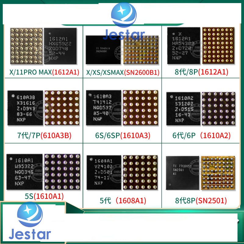 ไอซีชาร์จ USB U2 1608A1 1610A1 1610A2 1610A3 610A3B 1612A1 1614A1 610A3C 68815 SN2501A1 SN2600B ...