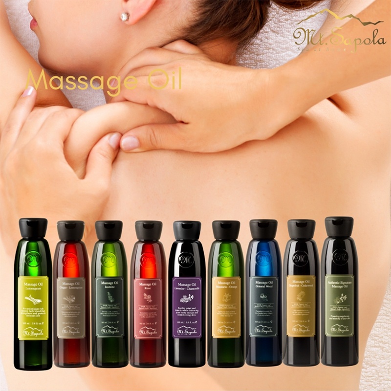 น้ำมันนวดอโรมา Massage Oil กลิ่นน้ำมันหอมระเหย นวดสปาผ่อนคลาย 165ml Mt