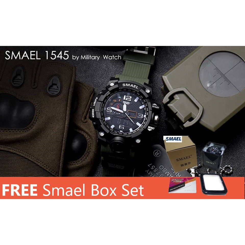นาฬิกา SMAEL 1545 แท้ 100% รับประกัน 1 ปี ฟรี กล่อง | Shopee Thailand