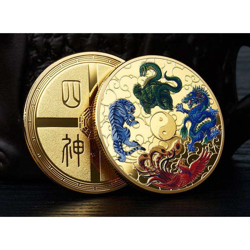 Four Mythical Beasts ด้านหน้า Suzaku กลับ Xuanwu ซ้าย Qinglong ขวาสีขาว ...