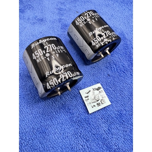 capacitor 270uf 450v 105องศา Rubycon ตัวเก็บประจุ 105องศา ขาเขี้ยว ออก ...