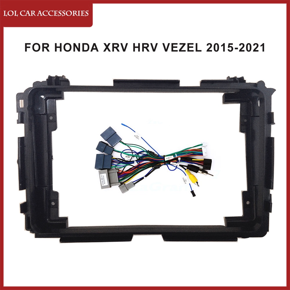 เคสเครื่องเล่น MP5 GPS 2Din สเตอริโอ 9 นิ้ว สําหรับ Honda XRV HRV VEZEL 2015-2021 Android ...
