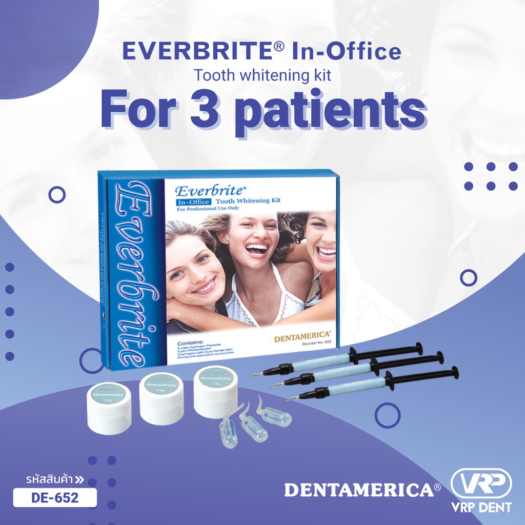 EVERBRITE In-office tooth whitening kit for 3 patients DE-652 | Shopee ...