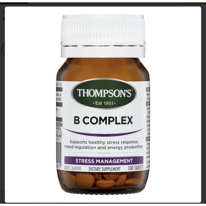 Thompson's B Complex 100 Tablets | Shopee Thailand