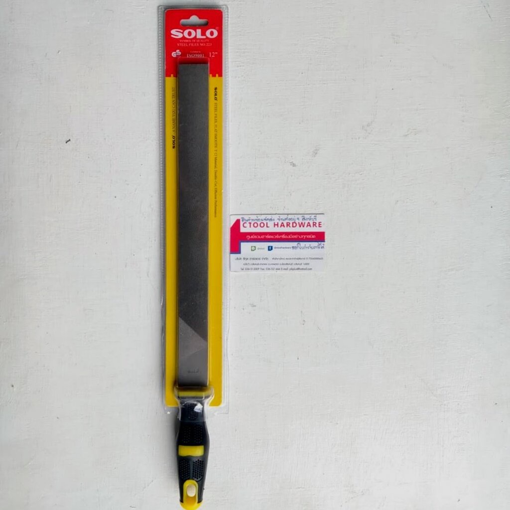 ตะไบแบนละเอียดพร้อมด้าม 12นิ้ว #223-12" SOLO ของแท้ 100% - Authentic ...