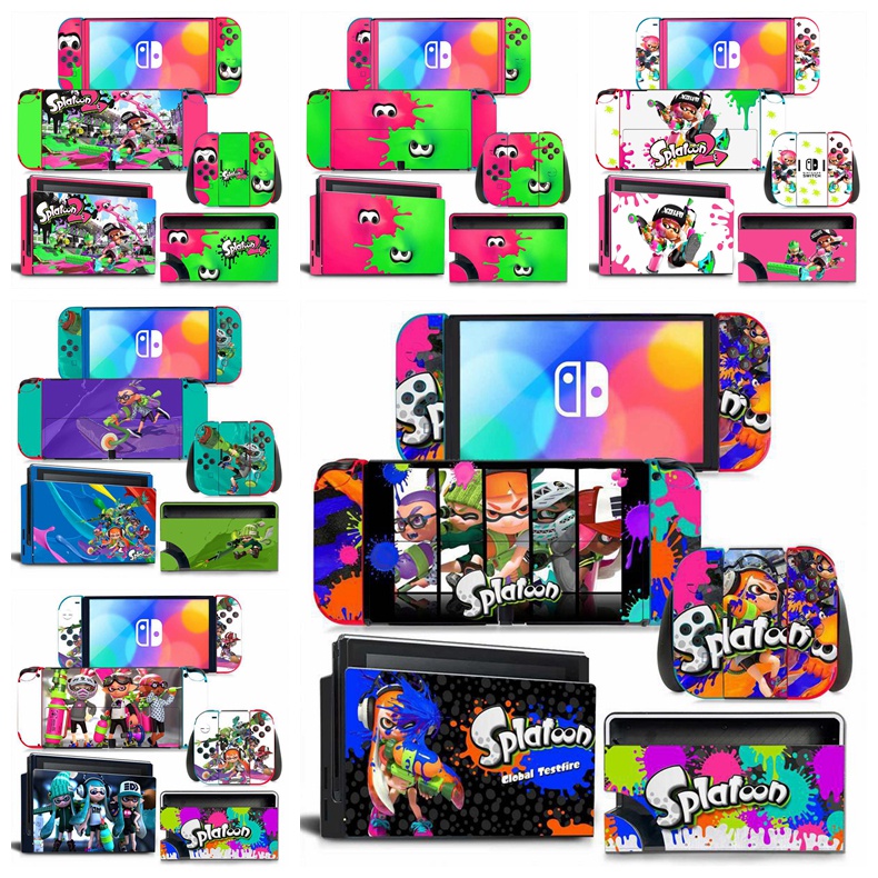Splatoon รูปแบบสติกเกอร์ผิวใช้งานร่วมกับ Nintendo Switch OLED ไวนิล ...