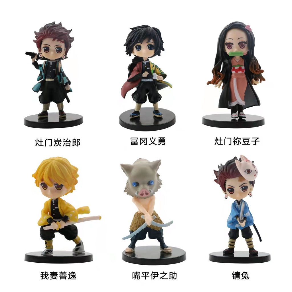 ฟิกเกอร์อนิเมะ Demon Slayer Tanjiro Nezuko Zenitsu Inosuke Rengoku ...