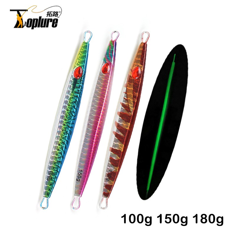 Tolure Jig 100g 150g 180g Fast Fall Jigging Lure ความเร็วดินสอโลหะ Jigs ...