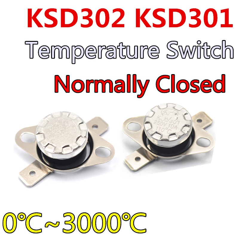 Ksd302 เทอร์โมสตัทสวิตช์ปิดอุณหภูมิ เซรามิค 10A 250V 0-300 องศา KSD301 ...