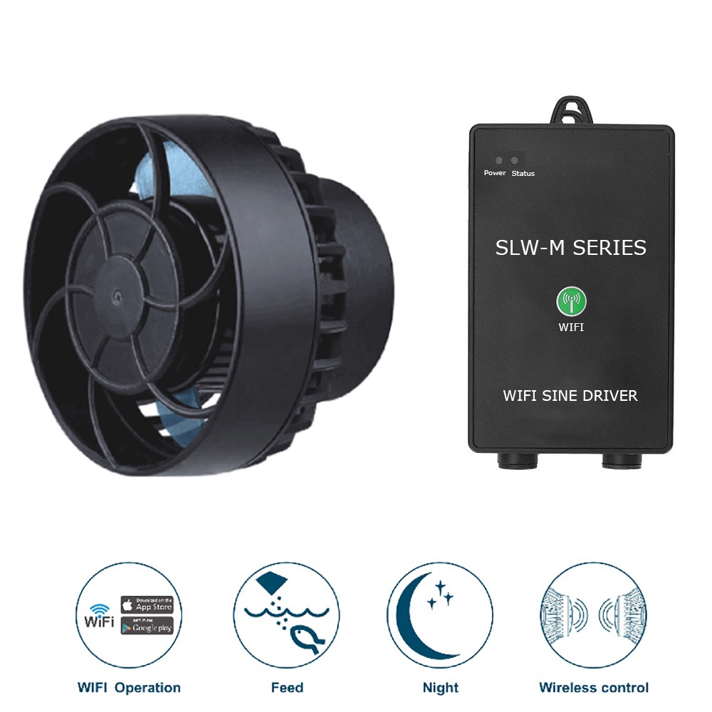 Jebao Smart Flow Wave Maker ปั๊ม SLW Series พร้อม WiFi ควบคุมปั๊มน้ําสําหรับ Coral Reef Marine ...