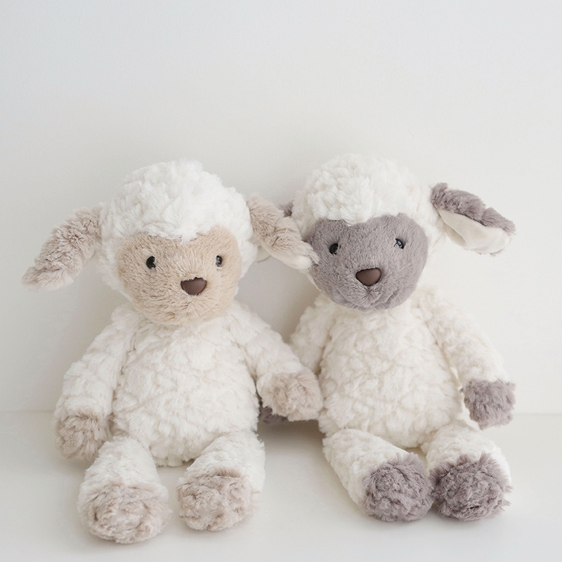 35cm Cream Sheep Plush Toy Soft Stuffed Doll Fluffy Cuddle Lamb Plushie ...