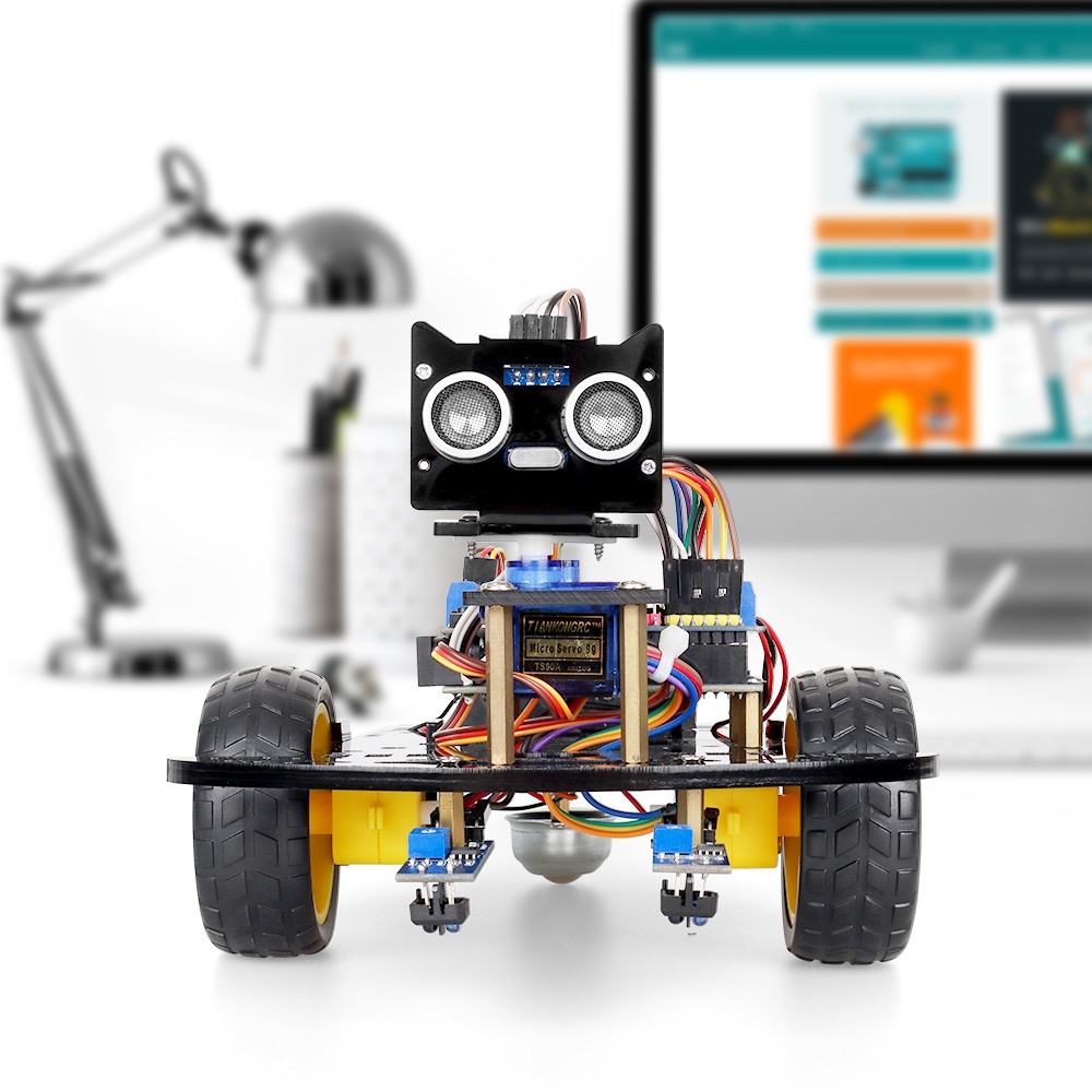 Tscinbuny ชุดหุ่นยนต์รถยนต์อัจฉริยะ 2WD สําหรับ Arduino Robot IDE C C++ UNO R3 DIY | Shopee Thailand