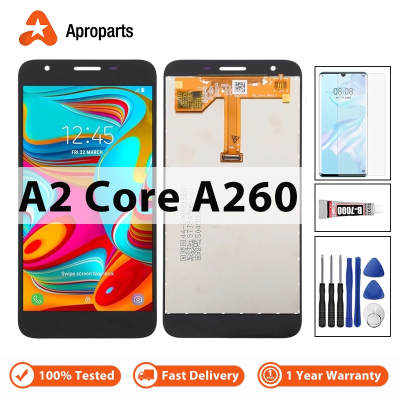 หน้าจอสําหรับ Samsung Galaxy A2 Core A260 SM-A260F/DS A260G จอแสดงผล LCD Touch Panel Digitizer ...