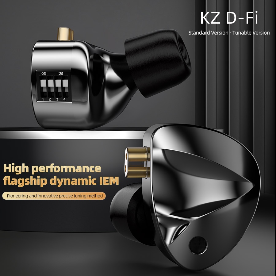 Kz D-Fi ชุดหูฟังอินเอียร์ ไดนามิก แบบแม่เหล็กคู่ ปรับได้ สําหรับไลฟ์สด TRN CCA TFZ 0.75 ZSN Pro ...