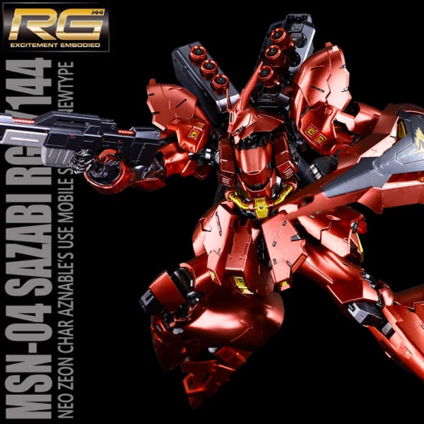 Thousand Hands Bandai RG Metal Red Sazabi Sazabi 1/144 Sazabi Gundam ...