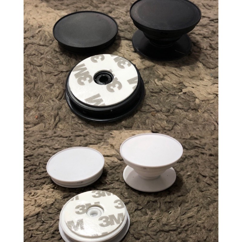 Griptok / Popsocket เปล่าที่ติดหลังโทรศัพท์ (พร้อมส่ง) แบบเปล่าไม่มีลาย ขาว-ดำ | Shopee Thailand