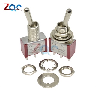 สวิตช์โยกสลับ MTS-102 3Pin 2 ตําแหน่ง SPDT MTS102 ON-ON 120VAC 6A 5A 2A ...