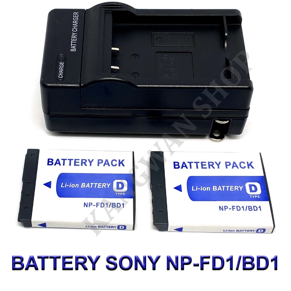 NP-BD1 / NP-FD1 / BD1 / FD1 Battery and Charger For Sony Cybershot DSC-G3,T2,T70,T77,T90,TX1 ...