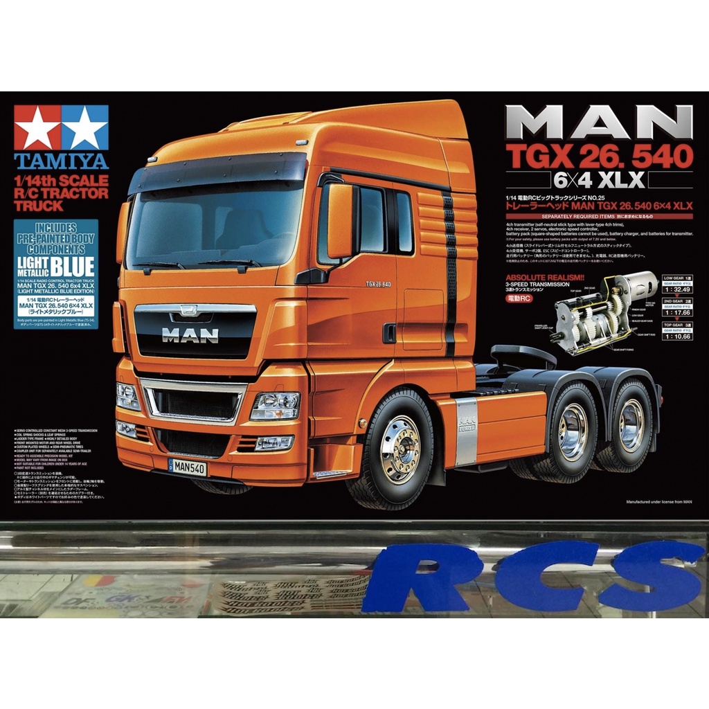 🏁 TAMIYA 56370 ชุดคิท 1/14 SCALE RADIO CONTROL MAN TGX 26.540 6x4 XLX ...