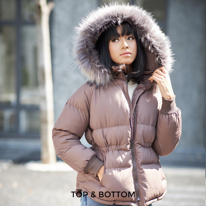 JK013 เสื้อขนเป็ด มีฮู้ด ขนเฟอร์ถอดได้ PADDING JACKET with Fur hood | Shopee Thailand