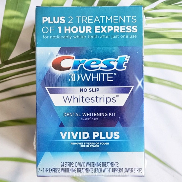 เครสต์ แผ่นฟอกฟันขาว 3D White Whitestrips Vivid Plus 10 Treatments ...