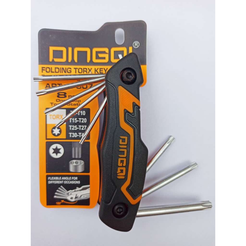 ชุดหกเหลี่ยมพกพา แบบหัวดาว จับนุ้มสบายมือ 17007 DINGQI พร้อมที่จัดเก็บพกพาสะดวก | Shopee Thailand