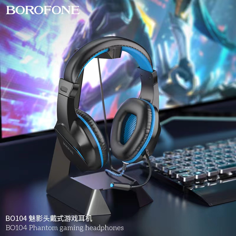 BOROFONE BO104 Gaming Headphones หูฟังครอบหู มีไมค์ ฟังเพลงได้ คุย ...