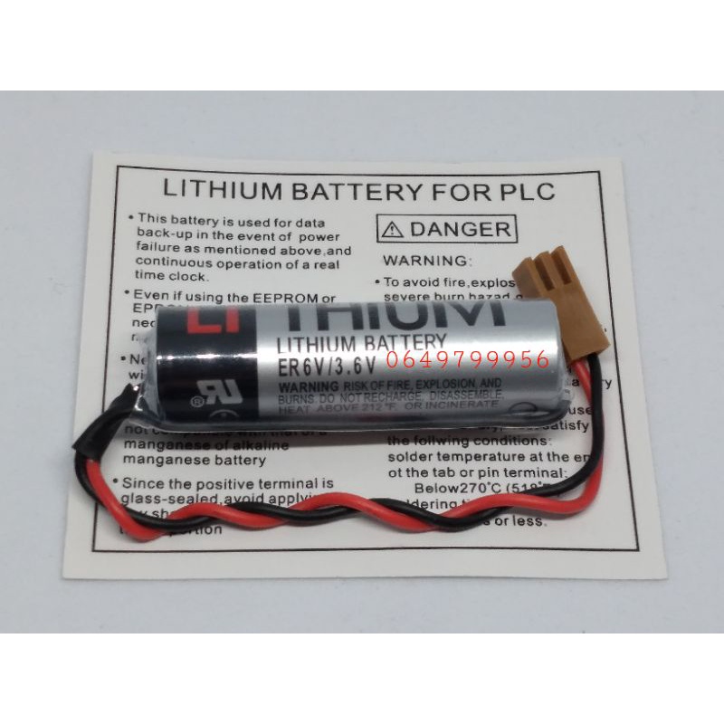 ER6V/3.6V TOSHIBA Lithium Battery For PLC,Toshiba ER6V/3.6V 2400mAh ...
