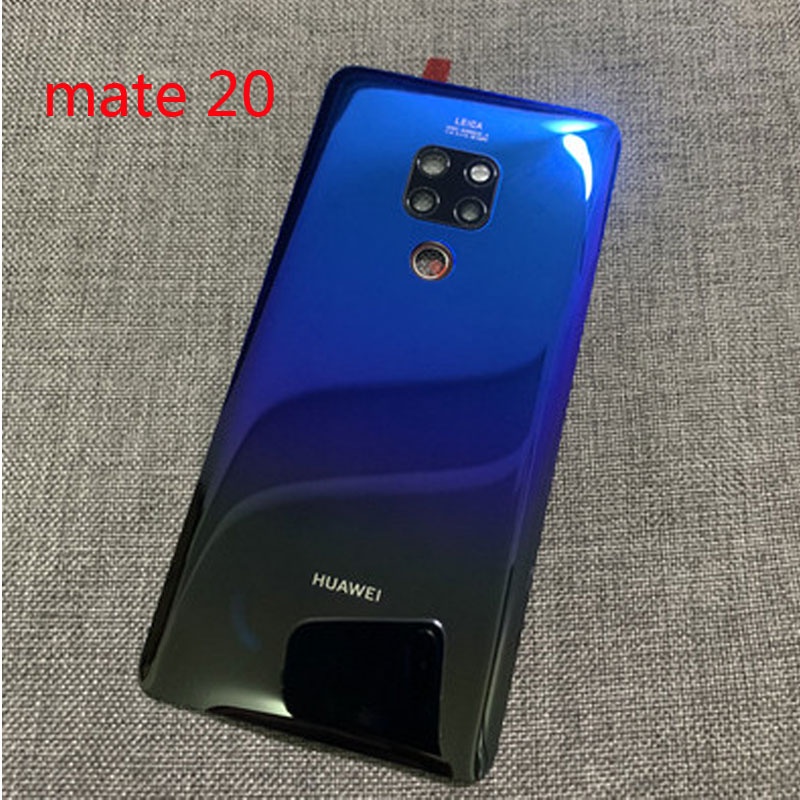 กระจกนิรภัยฝาหลังสําหรับ Huawei Mate20 Mate 20 Pro ฝาหลังแบตเตอรี่ประตู + กรอบกล้อง + ฝาครอบแฟลช ...