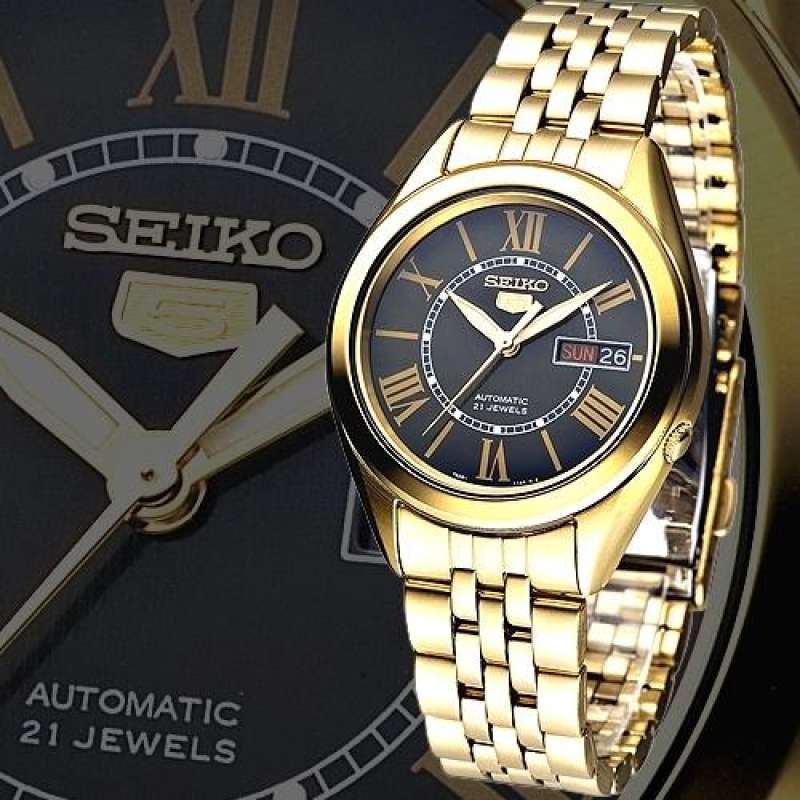 SEIKO 5 Automatic รุ่น SNKL40K1 นาฬิกาข้อมือผู้ชายสายแสตนเลส สีทอง ...