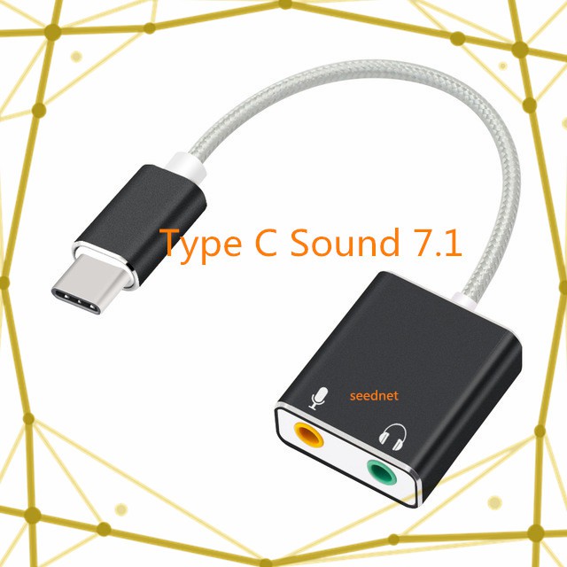 สายแปลง Type C to Sound Card 7.1 External Type-C Sound Card Adapter for ...