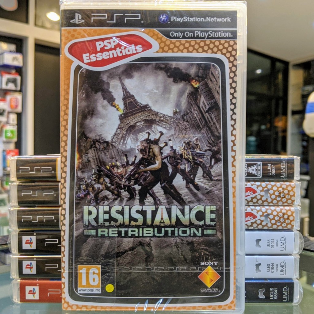 (ภาษาอังกฤษ) มือ1 Resistance Retribution แผ่นเกม PSP แผ่นPSP UMD PSPเกม ...