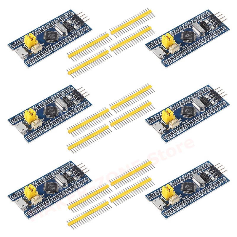 6pcs STM32F103C8T6 Minimum System Development Board with Imported Chip STM32 ARM Core Learning ...