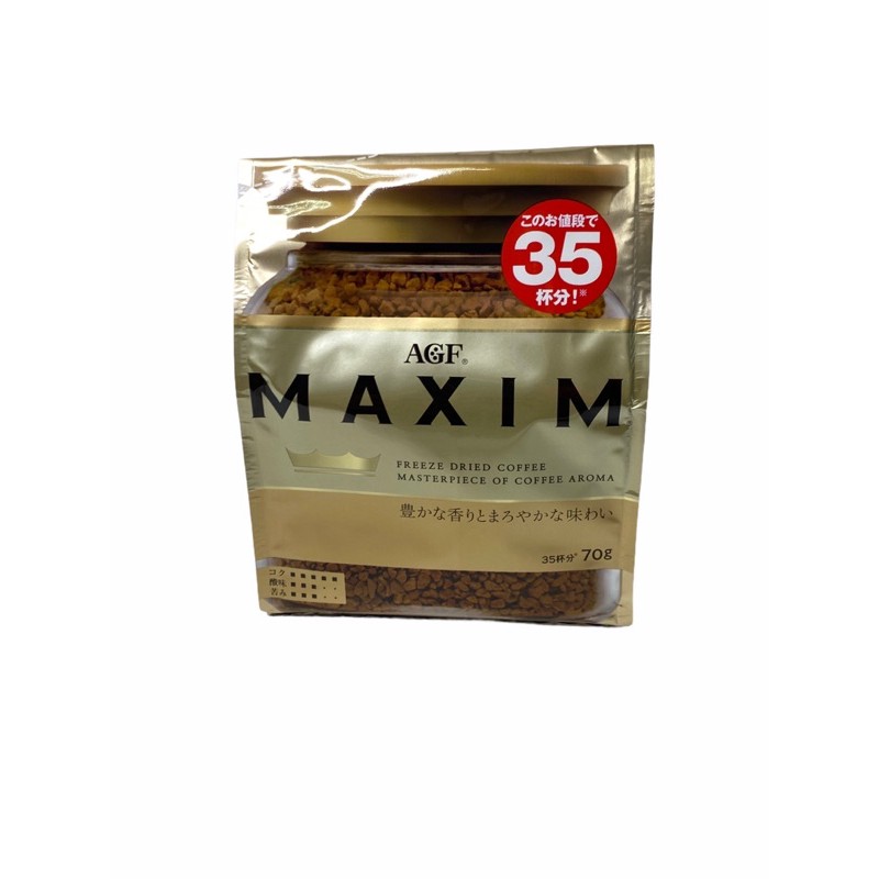 MAXIM AGF FREEZE DRIED COFFEE ORIGINAL GOLD 70g,แม็กซิม กาแฟสำเร็จรูป แพคสีทอง 1 แพค/บรรจุ 70 g ...