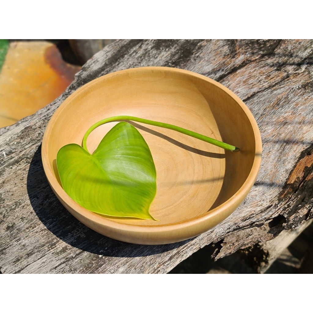 ถ้วยไม้เรียบ ไม้ยางพารา p082 | Shopee Thailand