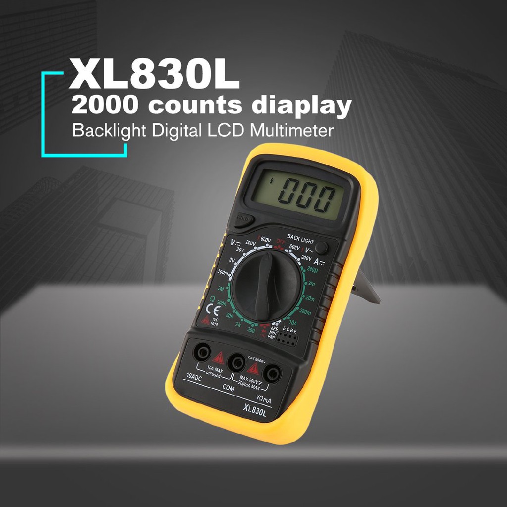 มัลติมิเตอร์แบบดิจิตอล XL830L เครื่องวัดกระแสไฟ AC DC OHM เครื่องทดสอบแรงดันไฟฟ้า | Shopee Thailand