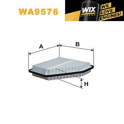 Wix WA9576 กรองอากาศ toyota Alphard อัลพาร์ด , camry แคมรี่ 3.5 2GR-FE ...