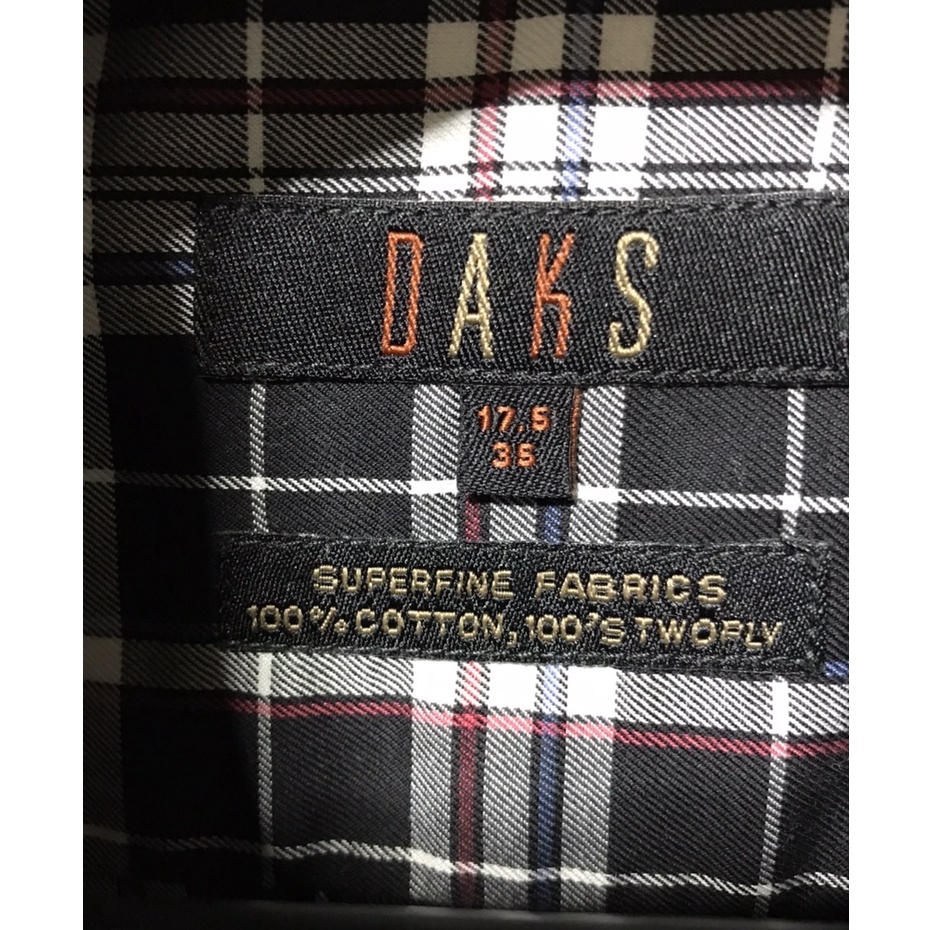 เสื้อเชิ๊ต DAKS XL แขนยาวแท้100% ไม่มีตำหนิหรือรอยคราบเปื้อน สภาพ 99.99% | Shopee Thailand