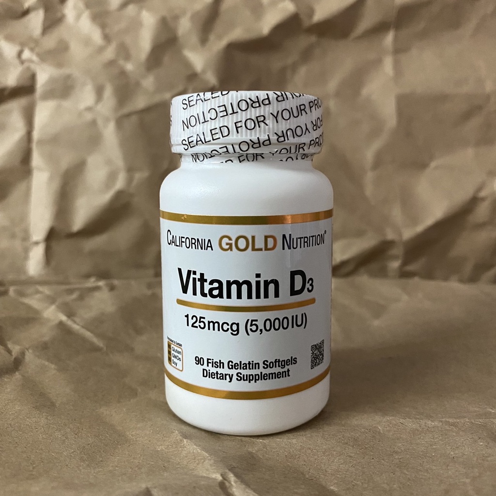California Gold Nutrition, Vitamin D3, 125 mcg (5,000 IU), 90 Fish ...