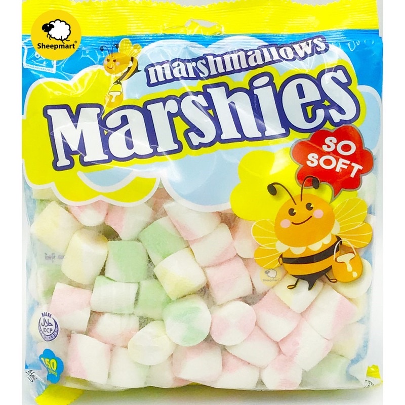 ยี่ห้อขายดีอันดับหนึ่ง🔥มาร์ชแมลโลว์ Marshies marshmallows ถุง 150 กรัม ...