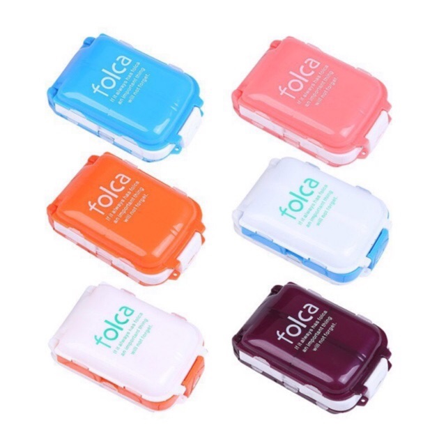 Folca กล่องใส่ยา 8 ช่องแบบพกพา | Shopee Thailand