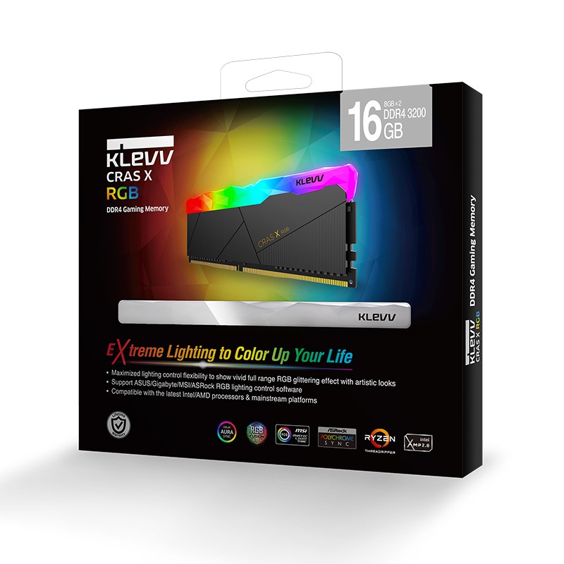 RAM DDR4 KLEVV CRAS X RGB (KD48GU880-32A160X) 16GB (8GBx2) 3200MHz | Shopee Thailand