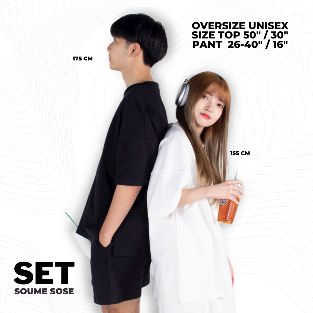 SOSE - [SoUME SET OVERSIZE] ชุด SET เสื้อเเละกางเกง UNISEX | Shopee ...
