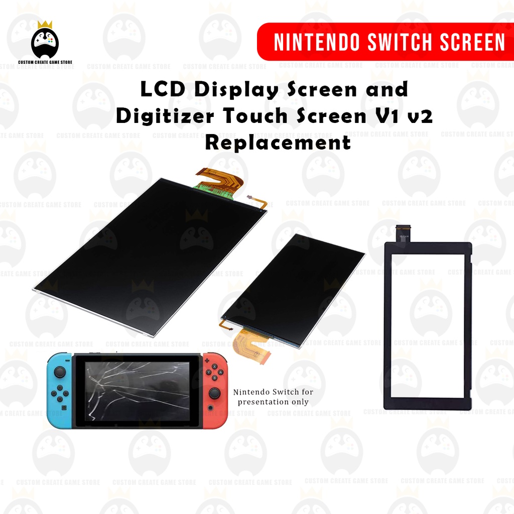 หน้าจอสวิตช์ Nintendo V1 V2 NS เปลี่ยนสวิตช์ LCD LED SCREEN แผงควบคุม ...