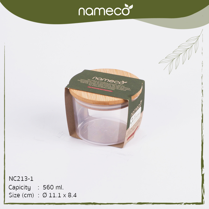 Nameco รุ่น NC213-1 Eco Friendly กระปุกฝาไม้ รักษ์โลก พลาสติกย่อยสลาย ...