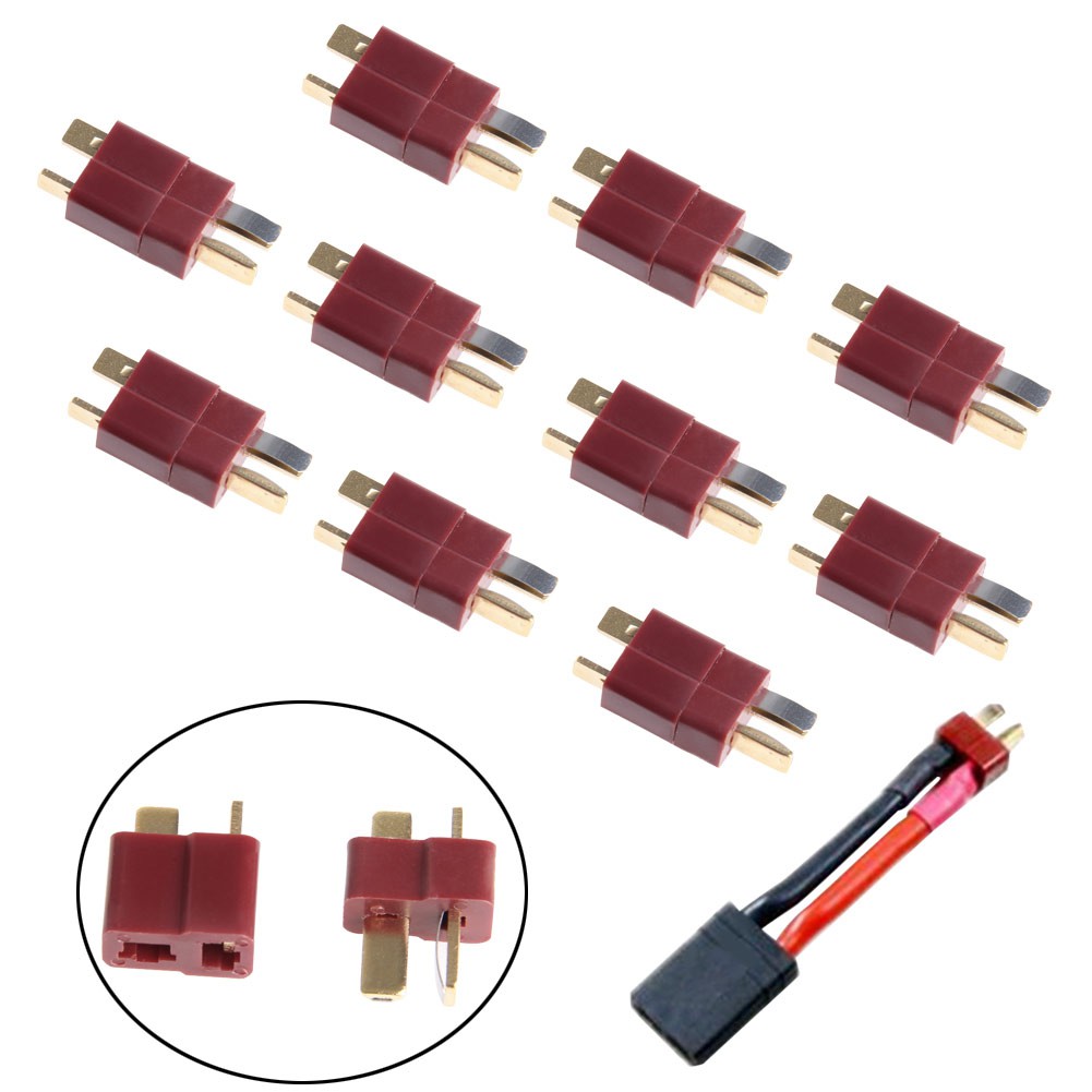 NEW 10 Pairs for T Plug Male & Female Connectors Deans Style For RC LiPo Battery | Shopee Thailand
