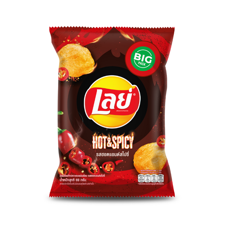 เลย์คลาสสิค ฮอตแอนด์สไปซี่ 69 กรัม / LAYS CLASSIC HOT AND SPICY 69G ...