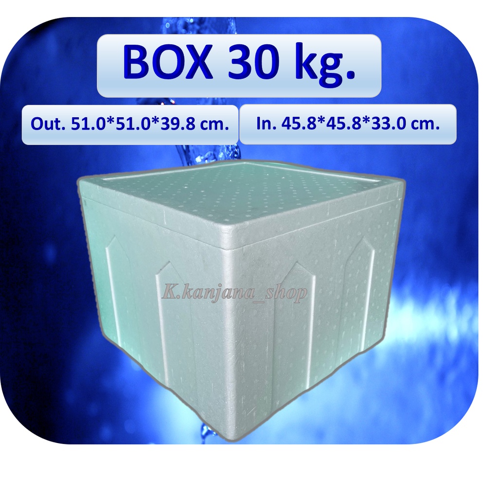 กล่องโฟม Box 30 kg ขนาด 51*51*39 cm ขนาดใหญ่ (อ่านรายละเอียดก่อนสั่ง ...