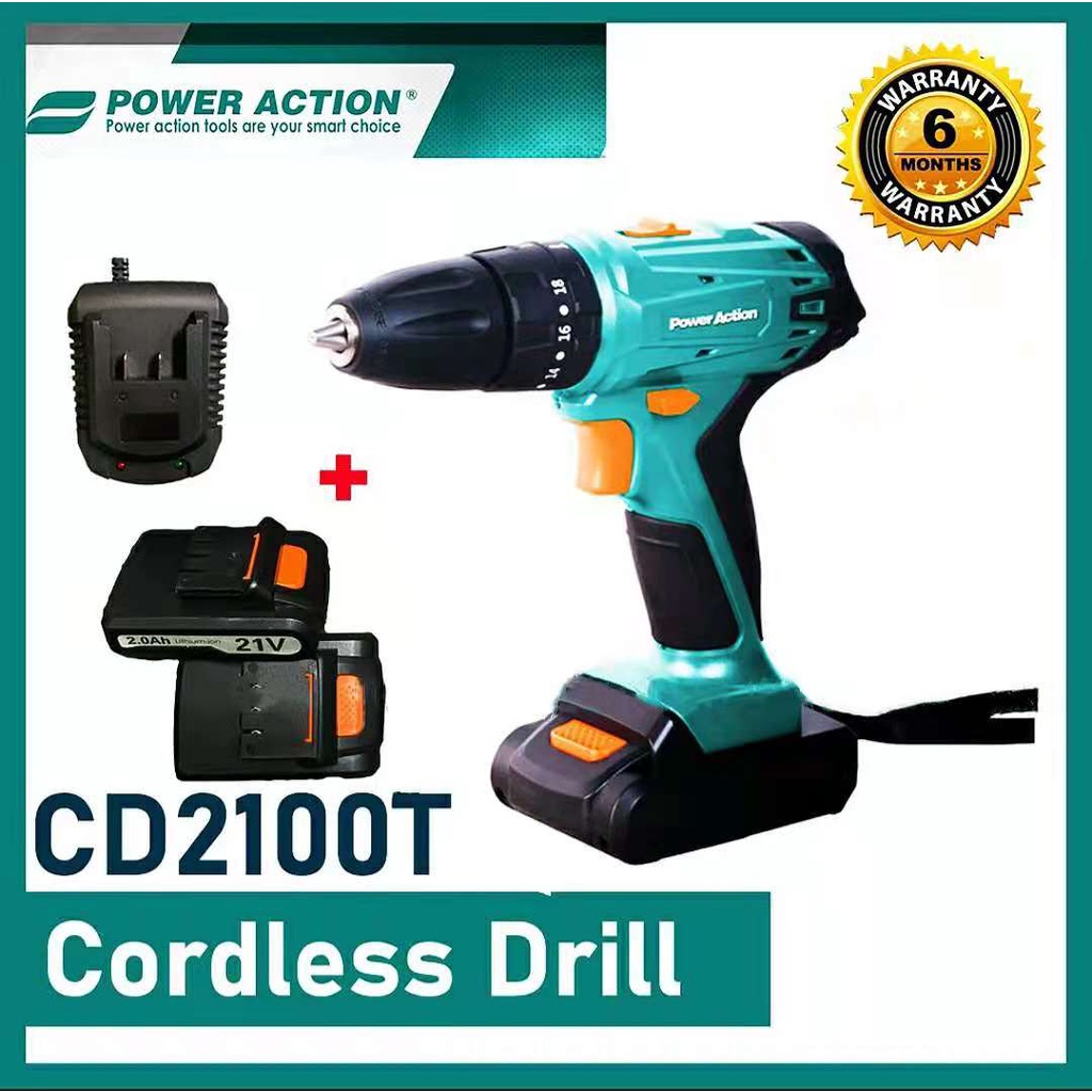 สว่านไร้สาย Power Action CD2100T | Shopee Thailand
